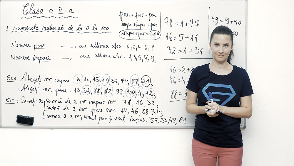 Numere pare și impare – lecție video interactivă - Clasa a II-a